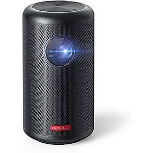 Anker NEBULA Capsule Max, Pint-Sized Wi-Fi Mini Projector, 200 ANSI Lumen Portable Projector, Native 720p HD, 8W Speaker, Movie Projector, 100 Inch Picture, 4Hr Video Playtime, Home Theater