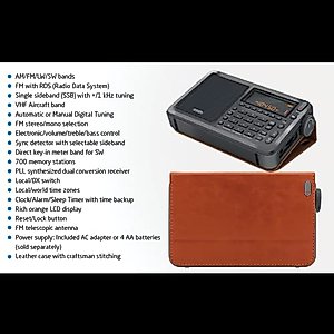 Eton - Elite Executive AM/FM/Aircraft Band/SSB/Shortwave Radio, Radio Data System (RDS), 700 Presets, Single Side Band, Clock and Sleep Timer, Shortwave and Longwave, Commitment to Preparedness