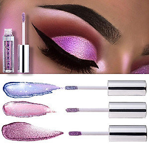 Glitter Eyeshadow，Makeup For Eyes Liquid Shimmer Sparkle Glow Light Colors Pencil Stick Shiny Long Lasting Waterproof Shining Eye Shadow Sets Metallic Pigments Metals Gloss Sparkling Pen Kit (A110)