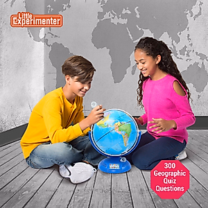 Interactive Globe for Kids with Wireless Smart Pen, 9” Globes with Stand, Learning & Education STEM Toys, Talking World Map Gift for Children, Christmas Gifts for Boys & Girls Ages 7 8-12 Years Old