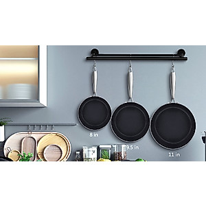 Mibanasu 11 inch Nonstick Skillet Frying Pan, Fry Pan with Easy-grip and Stay-cool Handles, Fry Pan, Griddle pan, Pans for cooking, PFOA-free