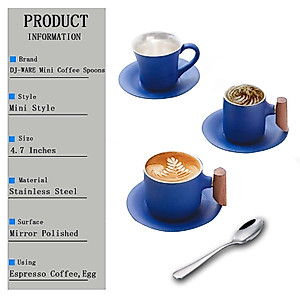 DJ-WARE Espresso Spoons Mini Demitasse Stainless Steel Coffee Spoon for 2-7 Oz Mugs, Set of 12, 4.7 Inch