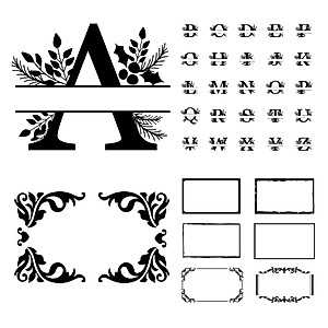 Custom Last Name Doormat Personalized Split Monogram Initial Letter Floor Mat Decorative Entrance Door Mats Non-Slip Rubber Indoor Outdoor Home Office Rug Housewarming Gifts