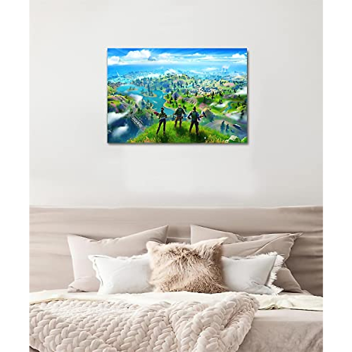 QISSES Battle Royale poster Video Game Themed Skins Canvas Wall Art Decor Cool Wall Print Canvas Posters for Room Aesthetic Decor Gifts Unframe:12x18inch