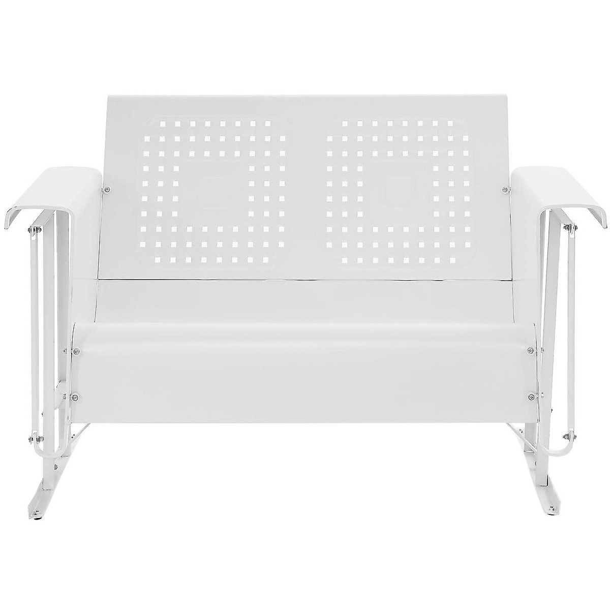 Crosley Furniture Bates Loveseat Glider - White