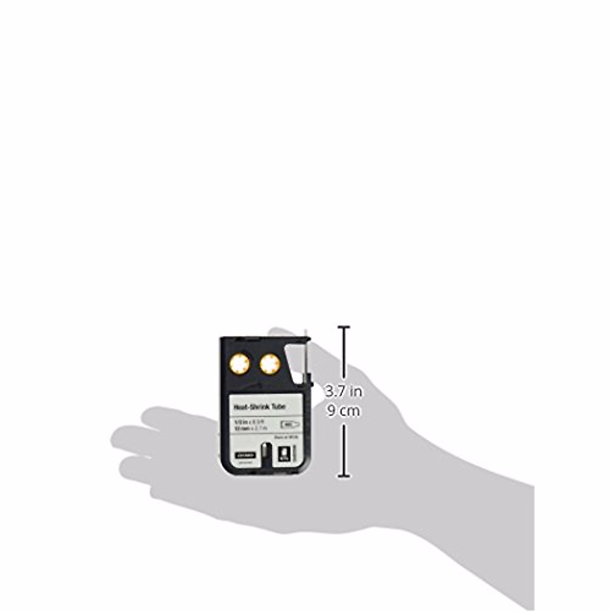 DYMO Heat Shrink Tubes for DYMO XTL Label Makers, Black on White, 1/2", 1 Roll (1868810)