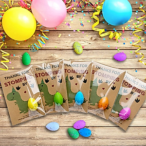 Y_Bong Dinosaur Party Favors - Dinosaur Birthday Party Supplies - 24 Pack Dino Egg Hatching Card Bulk - Funny Birthday Party Decorations for kids Boys Girls Toddler