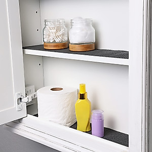 Con-Tact Brand Grip Premium with Microban Non-Adhesive Contact Shelf and Drawer Liner, 20" x 4', Graphite, 6 Rolls