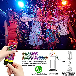 Confetti Cannon Party Poppers Confetti Shooters - 8 PCS Confetti Cannons for Wedding Birthday Graduation Baby Shower Kids Fun Party Supplies Decorations and Favors