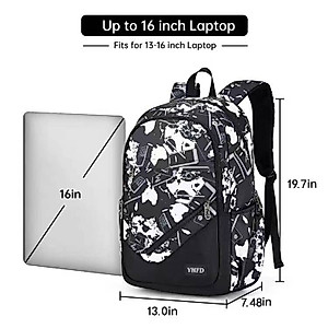 YHFD Boys' school backpacks, primary and secondary school backpacks, children's backpacks, tutoring bags, and pencil boxes (Technology Grey)