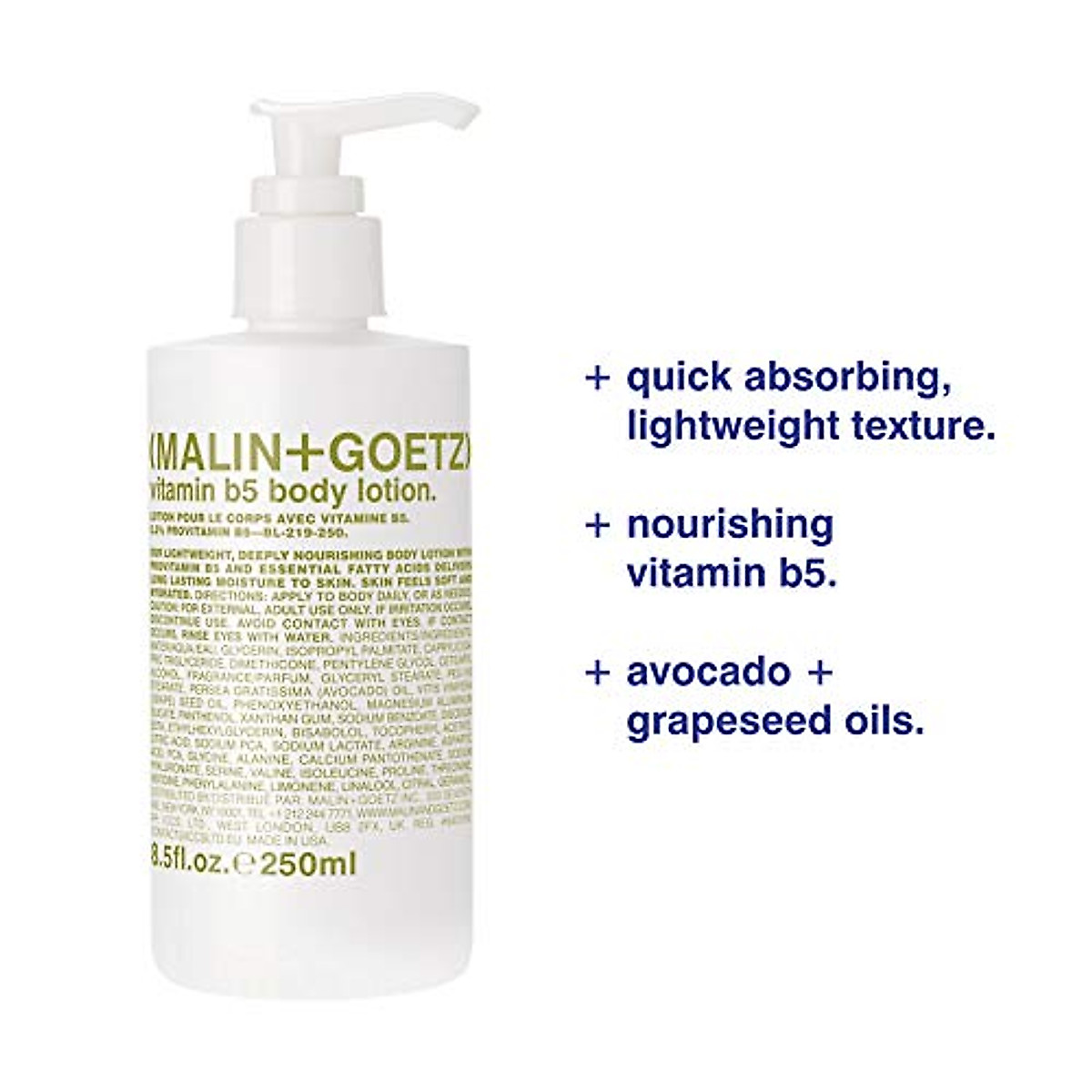 Malin + Goetz Vitamin B5 Body Lotion for Women & Men . An Everyday Essential To Heal All Skin Types. Vegan & Cruelty-Free 8.5 Fl Oz (Packaging May Vary)