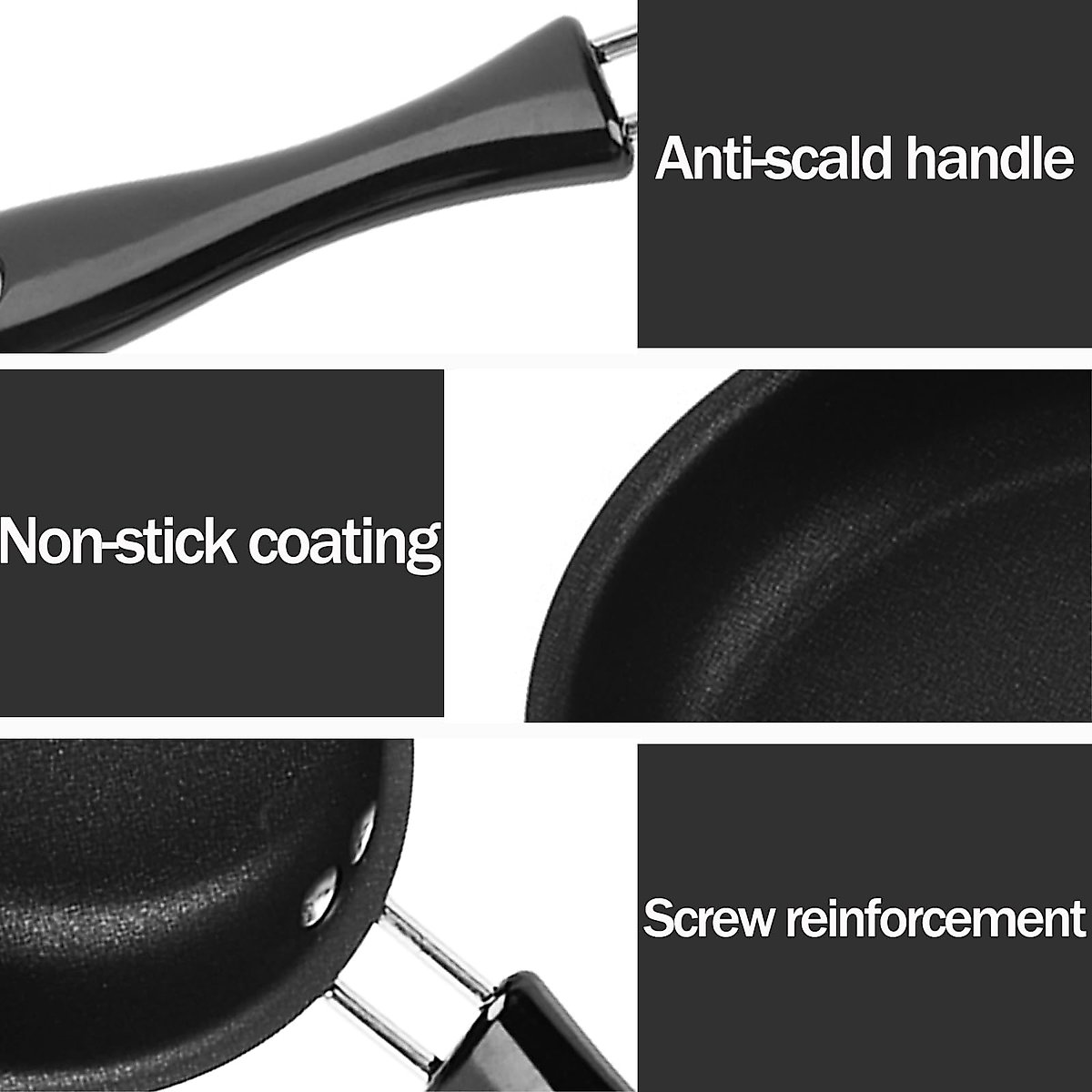 LHGWAT Home Kitchen Small Frying Pan, Small Frying Pan With Nonstick Coating Induction Stove Non-stick Frying Pan Portable Frying Pan With Handle Suitable for Stove Gas Induction Cooker