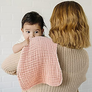 Konssy Muslin Baby Burp Cloths Sets for Unisex- 6 Pack Large 100% Cotton Burping Clothes for Newborn，Baby Girls and Boys