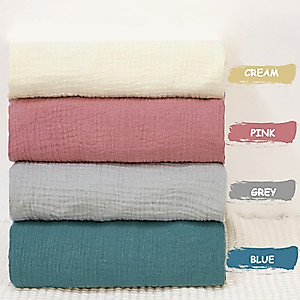 Muslin Baby Lounger Cover 2 Pack, Organic Cotton Removable Slipcover for Newborn,Baby Padded Lounger Infant Floor Seat Cover for Boys Girls (Gray Creamy-White)