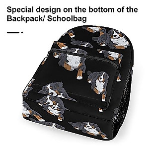 Swiss Bernese Mountain Dog Travel Laptop Backpack Casual Daypack with Mesh Side Pockets for Book Shopping Work