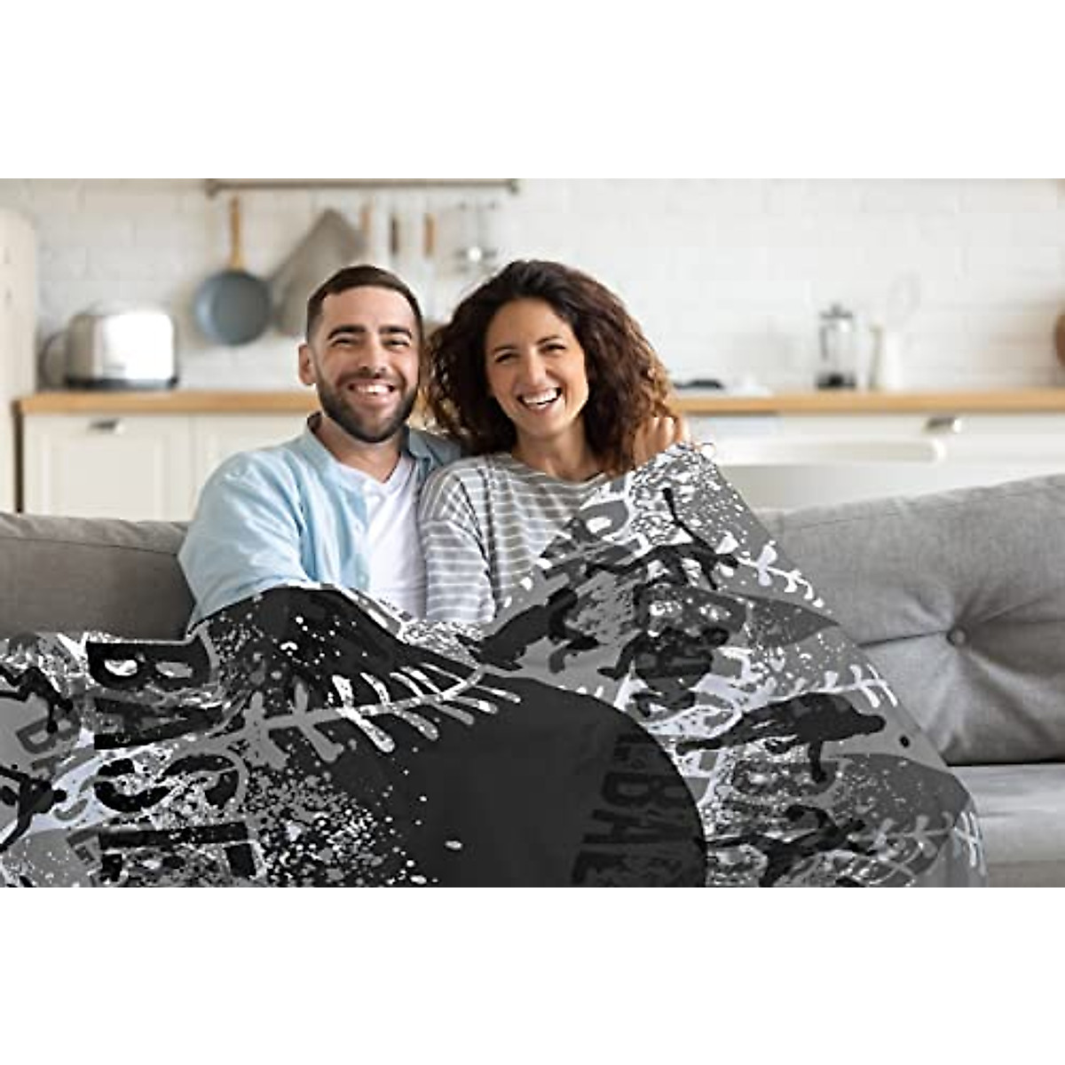 Soft Football Blanket Baseball Blanket Warm Cozy Throw Blanket Lightweight Home Blankets Bed Sofa, Blanket for Kids and Adults Gifts,All Season Couch Bed Sofa Home Decor 60"X50"