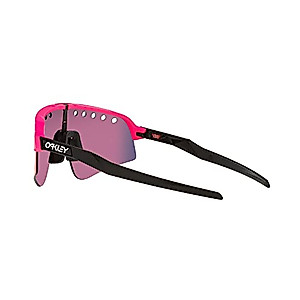 Oakley Men's OO9465 Sutro Lite Sweep Rectangular Sunglasses, Pink/Prizm Road, 39 mm