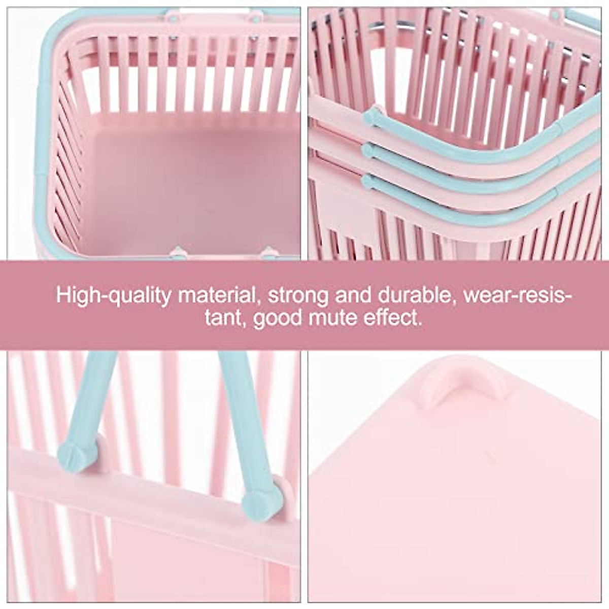 jojofuny 3pcs Bag Pool Sundries Market Shopping Organizer Garden Desk Day Makeup Small Dividers Home Bath Toddlers Classroom Handheld Dresser for Plastic Organizing Handle Basket Bedroom