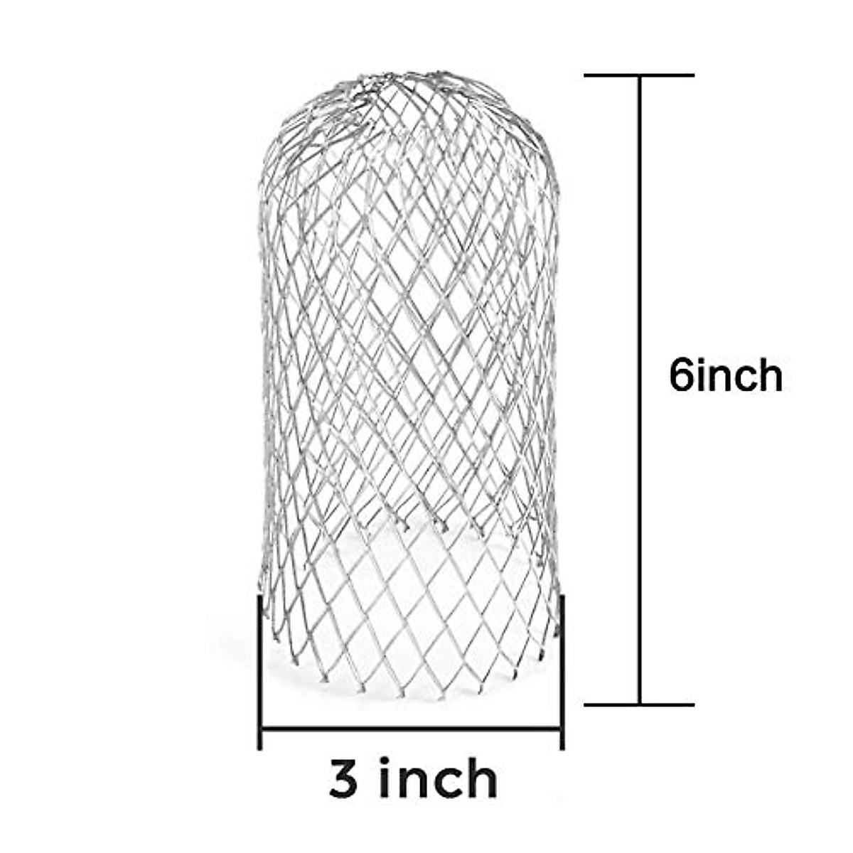 Dele 6pcs Gutter Guards 3 Inch Expand Aluminum Filter Strainers. Downspout Protectors Stops Blockage Leaves Debris.