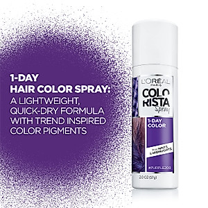L’Oréal Paris Colorista 1-Day Washable Temporary Hair Color Spray, Purple, 2 Ounces