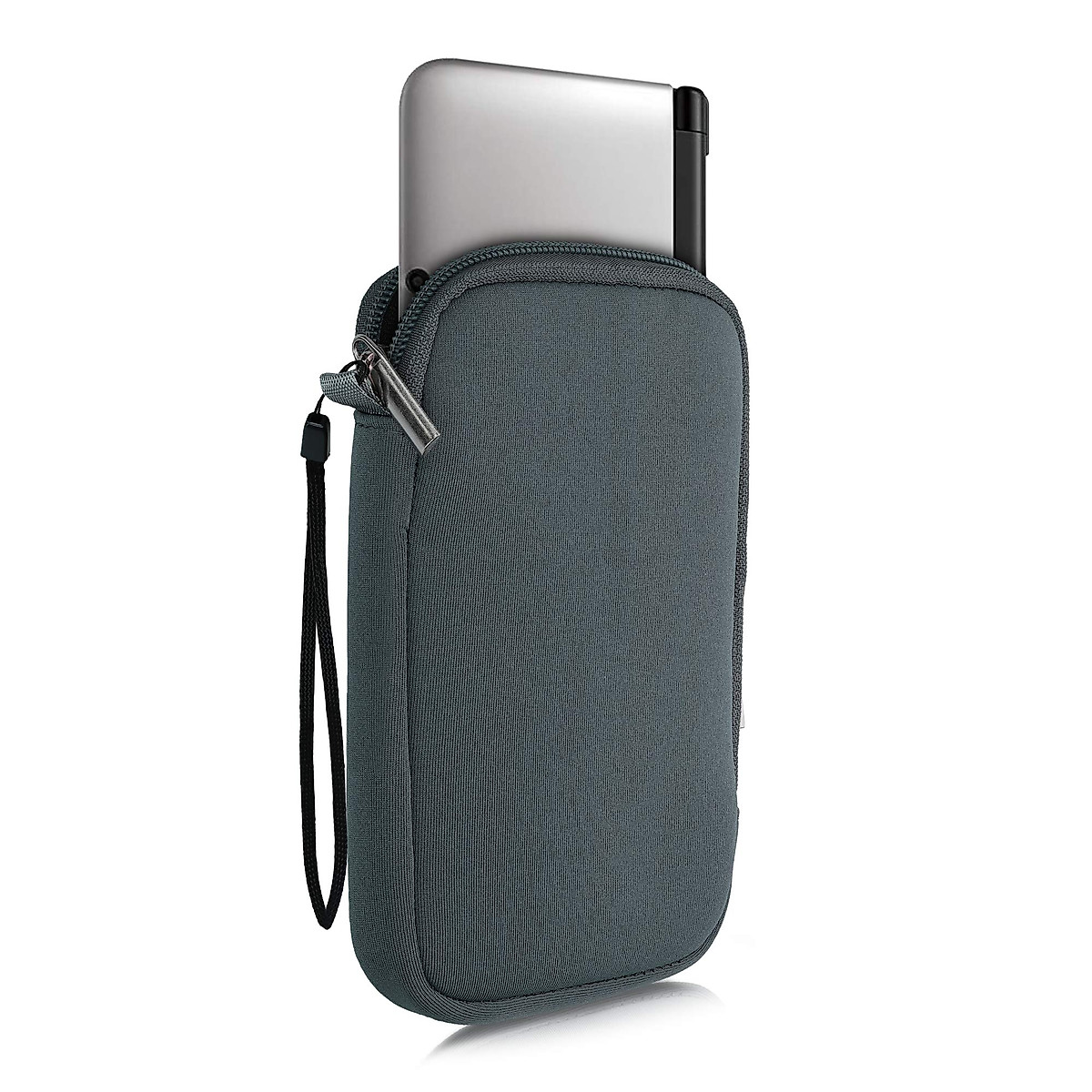 kwmobile Carrying Case Compatible with Nintendo 3DS XL - Neoprene Console Pouch with Zipper - Grey