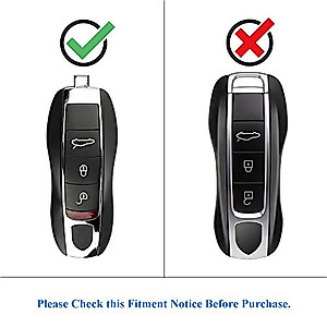 AeroBon 3-Piece Painted Key Cover/ Key Fob Shell Cover Compatible with Porsche Key Shell (MK1)