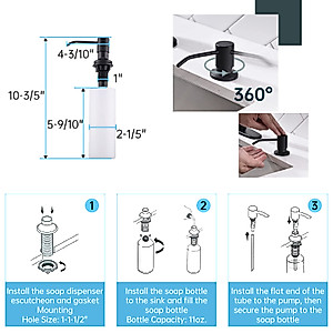 APPASO Black Kitchen Faucet with Soap Dispenser, Modern RV Kitchen Sink Faucet with Pull Down Sprayer 3 Modes, Solid Stainless Steel Faucet Kitchen Matte Black for Bar Sink, High Arc & Single Handle