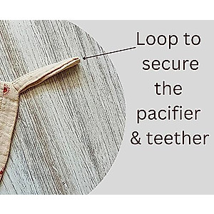 Leyl&Ari Organic Muslin Lovey Security Blanket | Pacifier Holder | Made in USA (Neutral)