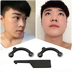 VANANA 3 Sizes Invisible Nose Lifter, Soft Silicone Nose Sharper Straightening Nose Up Corrector Tool, Comfortable Easy Install Removable (Black)