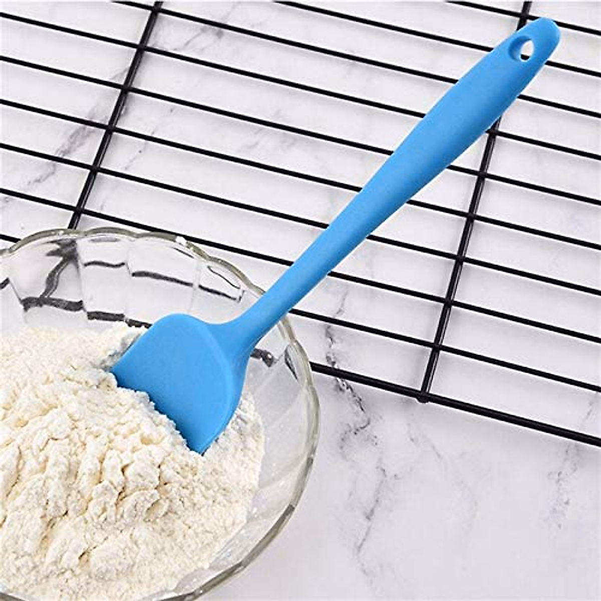 TANOOS Spatula Spatula, household kitchen, heat-resistant silicone spoon spatula, multi-color options (4 * 20cm) kitchen baking utensils (Color : C)