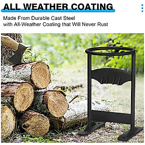 JOMUGY Firewood Kindling Splitter Racker, Hand Cutter Wood Log Cracker Splitter for Campsite Home …