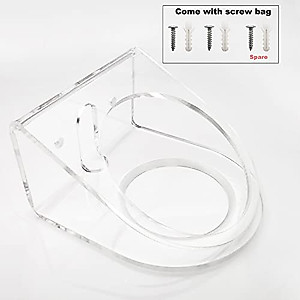 Kakajuelo Wall Mount for Echo Dot 4th/5th Generation, Speaker Mount for Echo Dot 5th Gen with Clock & Kids Edition, Transparent Light Guide Wall Mount Enhanced Halo Effect More Eye-Catching (1Pack)