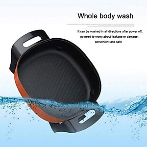 KJHD Orange Frying Pan, Non-stick Deep Dish Heavy Duty Electric Skillet with Tempered Glass Vented Lid and Easy-Pour Spout, Dishwasher Safe