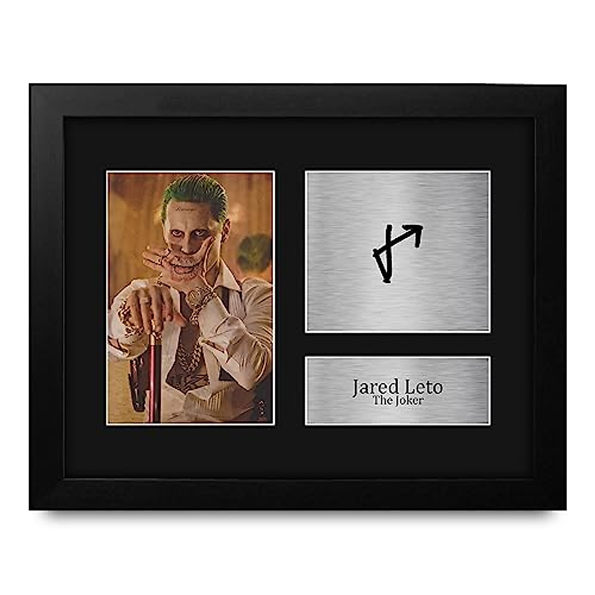 HWC Trading Jared Leto Suicide Squad The Joker Framed Gifts Printed Signed Autograph Picture for Movie Memorabilia Fans - US Letter Size