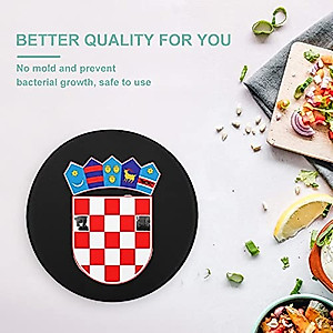 Croatia National Emblem Cutting Board Tempered Glass Chopping Board for Kitchen Hotel