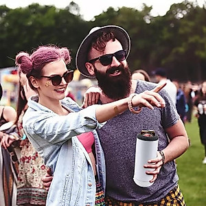 Icesip 25 Pack Music Speaker Tumbler, 16 oz Sublimation Tumbler Can Cooler Skinny Straight Double Wall Cup with Straw Lid & USB Charging Cable