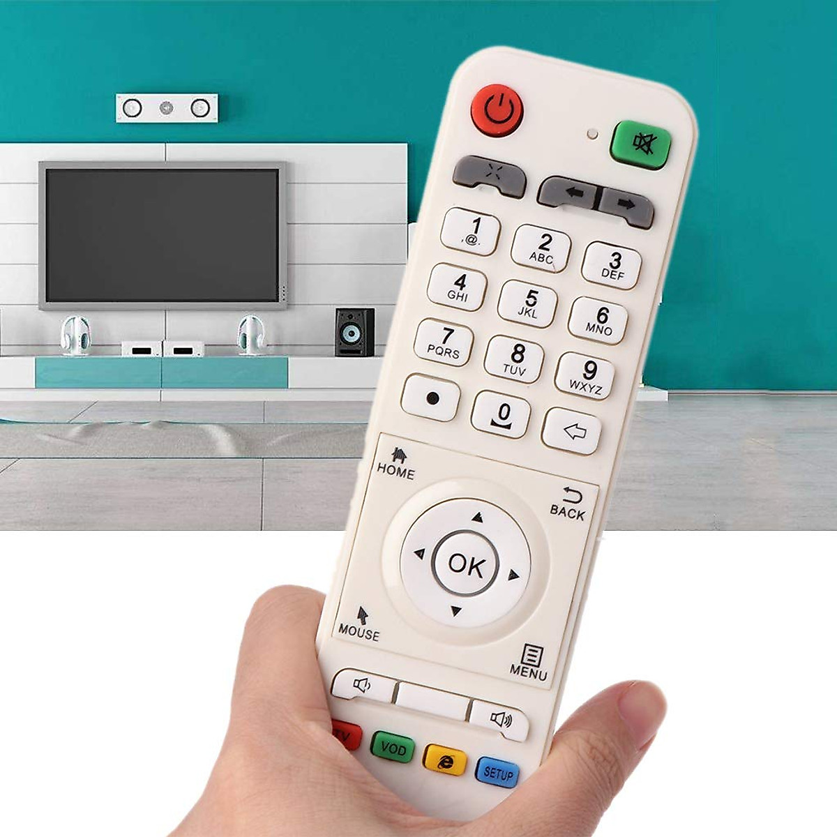 angwang White Remote Control Controller Replacement for LOOL Loolbox IPTV Box Great BEE IPTV and Model 5 OR 6 Arabic Box Accessories, 170x50x23mm/6.6x1.9x0.9in
