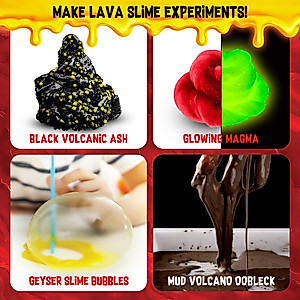 Original Stationery Lava Science Slime Kit, Fun Science Kit to Play Slime Games, Create Glow in The Dark Slime & Make Science Experiments for Kids 6-8