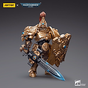 Joytoy Warhammer 40K Mecha 1/18 Action Figures Mecha Joy Toy Adeptus Custodes Custodian Guard with Sentinel Blade and Praesidium Shield