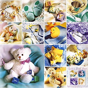 DateWorks Baby Calendar First Year with Stickers – Premium Baby First Year Calendar with 80 Milestone Stickers – 0-12 Months First Year Keepsake Calendar for Boys and Girls