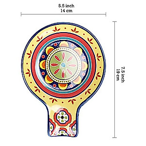 Bico Tunisian Ceramic Spoon Rest, House Warming Gift, Dishwasher Safe