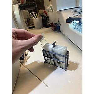 Optimal Scientific Staining Rack Microscope Slide Holder 24 Place Chemical Resistant Plastic (1 Rack)