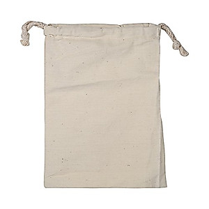 BORDSTRACT Cotton Muslin Bags, Cotton Drawstring Storage Laundry Sack Stuff Bag Reusable Travel Pouch Eco-Friendly Cotton Drawstring Bags Sachet Bag for Home Supplies(22X28cm)