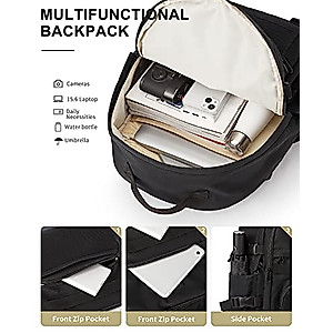 School Backpack for Teens Girls Boys,Middle High School Bookbag Casual Travel Daypack,Waterproof College Rucksack with laptop compartment Small Lightweight Business for Hiking for Women Men Black