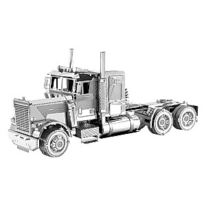 Fascinations Metal Earth 3D Metal Model Kits Freightliner Set of 4 - Long Nose Truck - COE Truck - Dump Truck - Snow Plow
