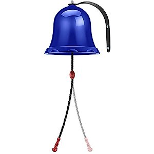 Toys Bell Playground Hanging Bell Educational Plastic Playground Hanging Set Accessories for Boys Girls Gift Outdoor Playhouse Wooden Swing Set Playset Backyard Amusement Park (Blue)