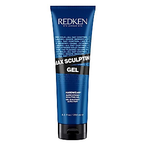 Redken Max Sculpting Gel | For All Hair Types | Provides Body & High Shine Finish | Long-Lasting Shape Styling | Flake-Free Control & Added Thickness | Maximum Hold | 8.8 Oz