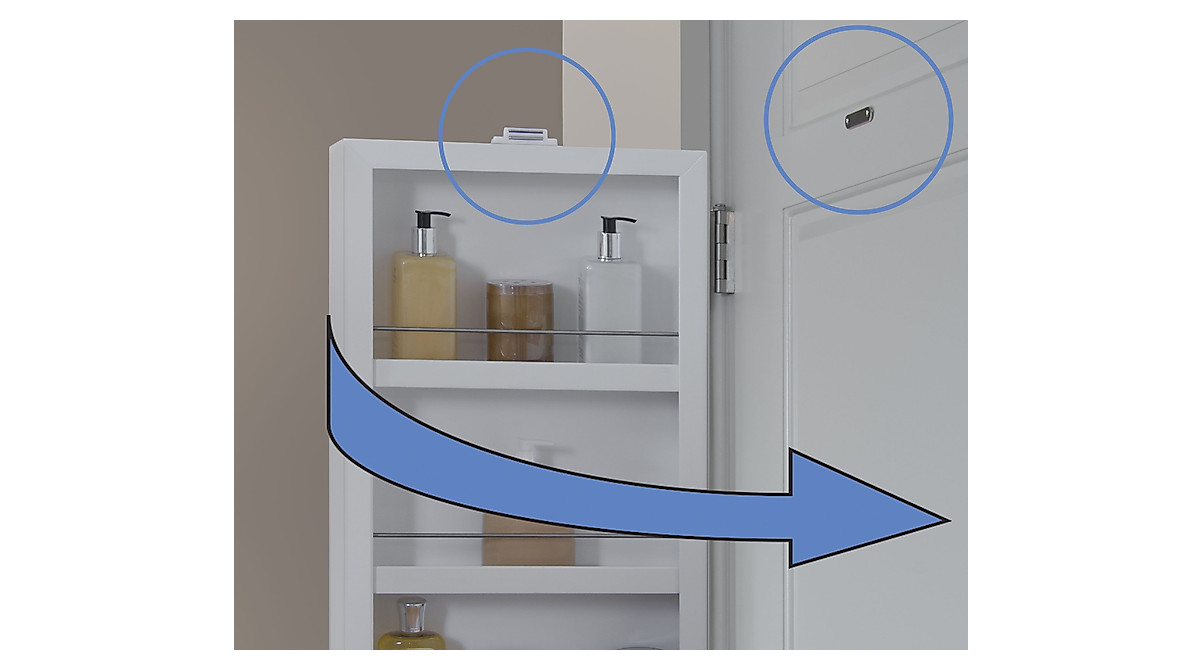 Cabidor Deluxe Mirrored Medicine Cabinet for Any Door