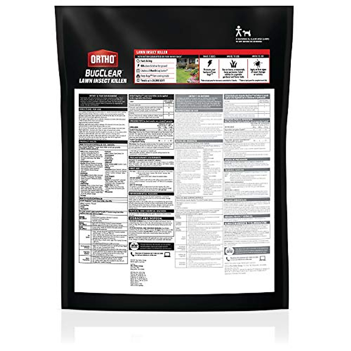 Ortho BugClear Lawn Insect Killer - Kills Ants, Ticks, Armyworms, Sod Webworms, Fleas and Spiders in Your Yard, Fast-Acting, Kills By Contact Above and Below the Ground, 20 lb.