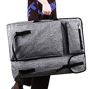 Art Portfolio Case Artist Backpack Canvas Bag Waterproof Artist Drawing Board Bag Multifunctional Large 4K Tote Bag Portable Carry Case Bag for Drawing Board Pigment Box Palette Sketch-Paper